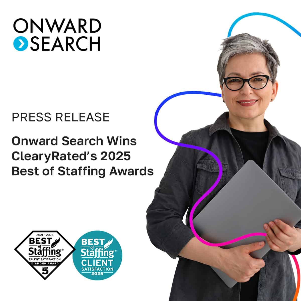Press Release: Onward Search Wins 2025 Best of Staffing Awards